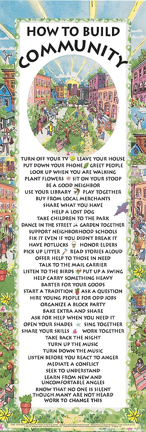 Poster - How To Build Community – Syracuse Cultural Workers