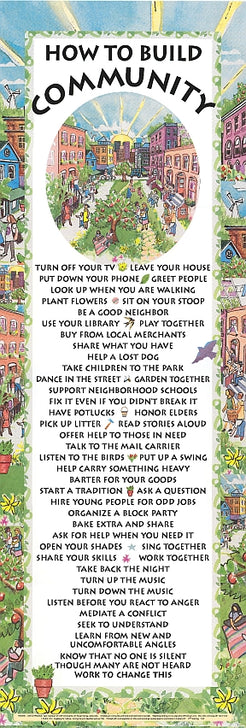 Poster - How To Build Community – Syracuse Cultural Workers
