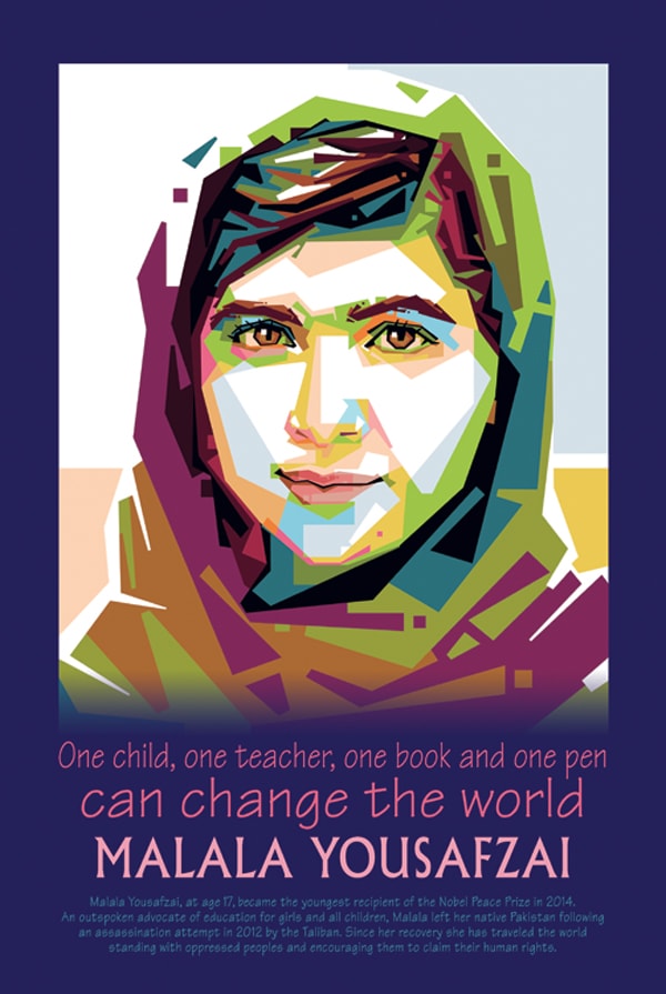 Poster - Malala Yousafzai – Syracuse Cultural Workers