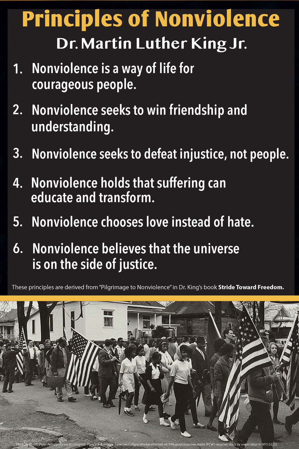 Poster - MLK's Principles of Nonviolence – Syracuse Cultural Workers