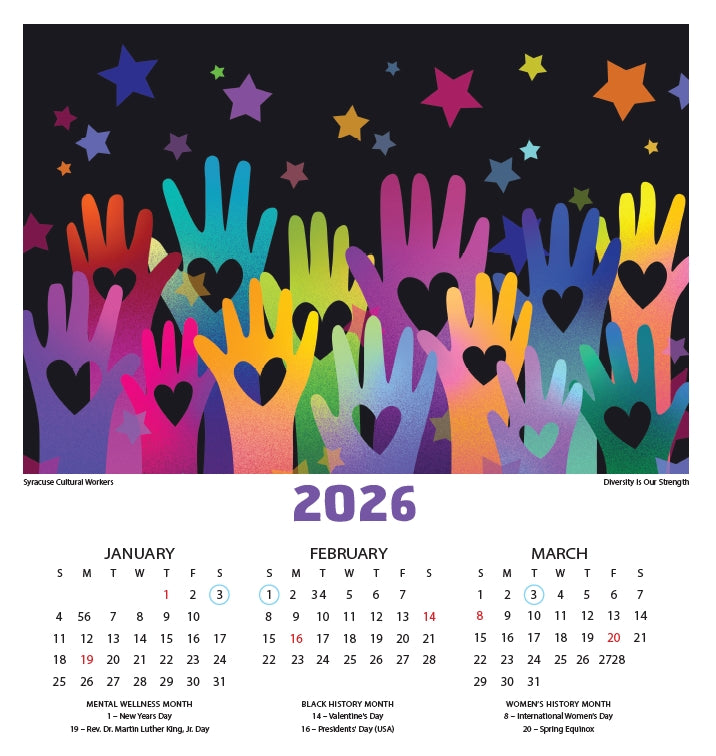 2026 Poster Calendar – Syracuse Cultural Workers