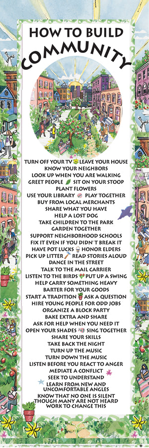 Poster - How To Build Community – Syracuse Cultural Workers