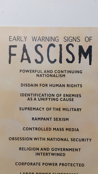 Poster - Early Warning Signs of Fascism – Syracuse Cultural Workers