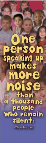 Bookmark - One Person Speaking Up - Syracuse Cultural Workers